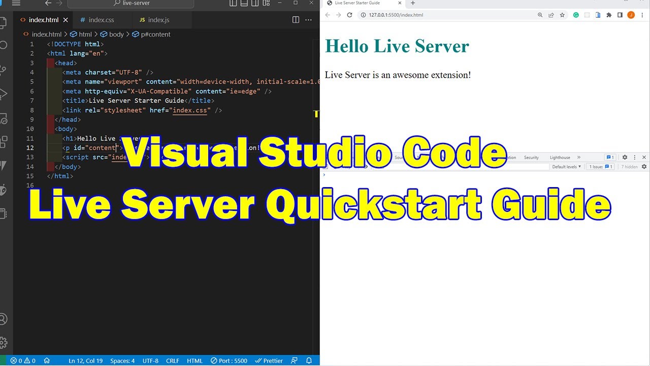 Visual Studio Code Live Server Quickstart Guide Youtube