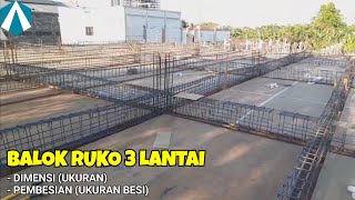 Ukuran Balok Beton Ruko 3 Lantai Dan Ukuran Besi Balok Ruko 3 Lantai ...
