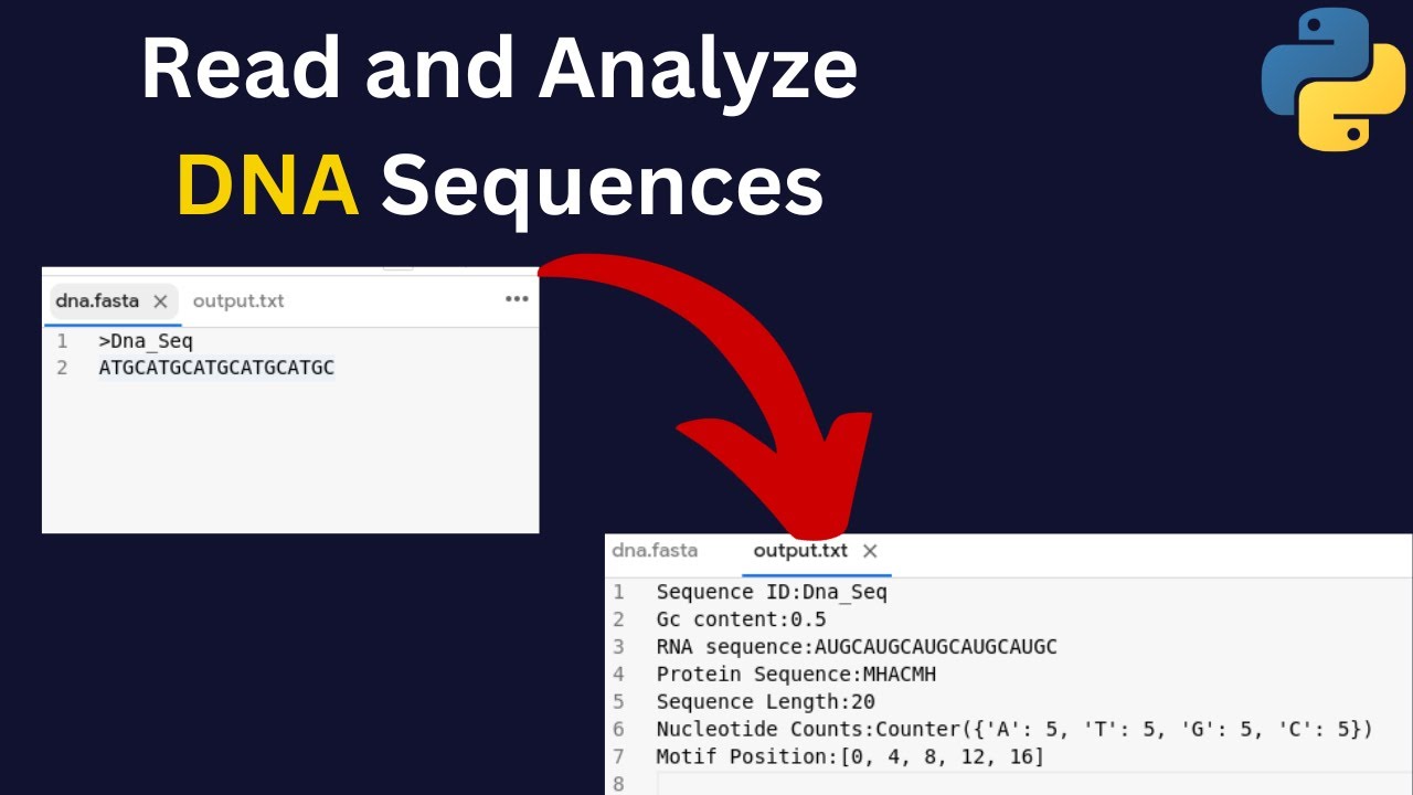 How To Read And Analyze Dna Sequences With Python Youtube