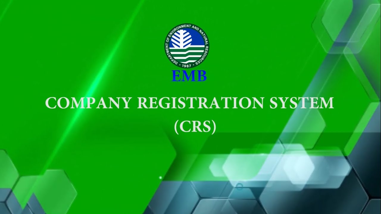 How To Register In The Emb Company Registration System Youtube