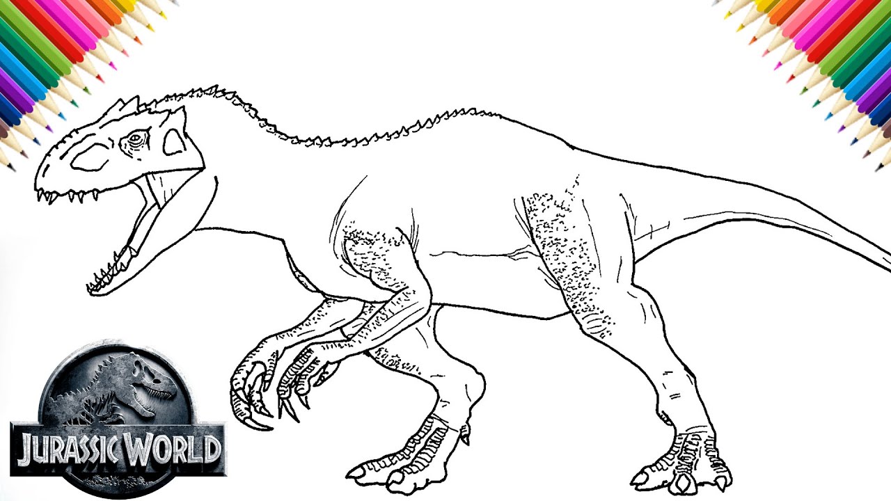 How To Draw Indominus Rex Step By Step Jurassic World Youtube Lights ...