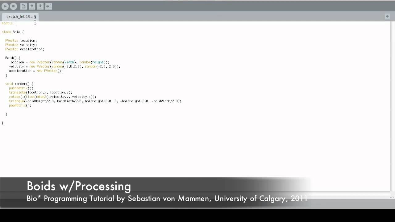 Boids With Processing Part 1 Youtube