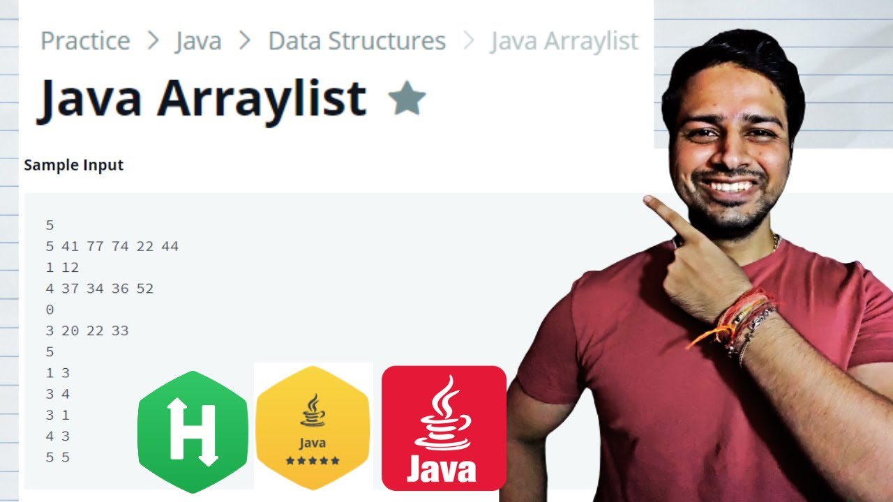 Hackerrank Java Arraylist Certification Gold Badge Youtube
