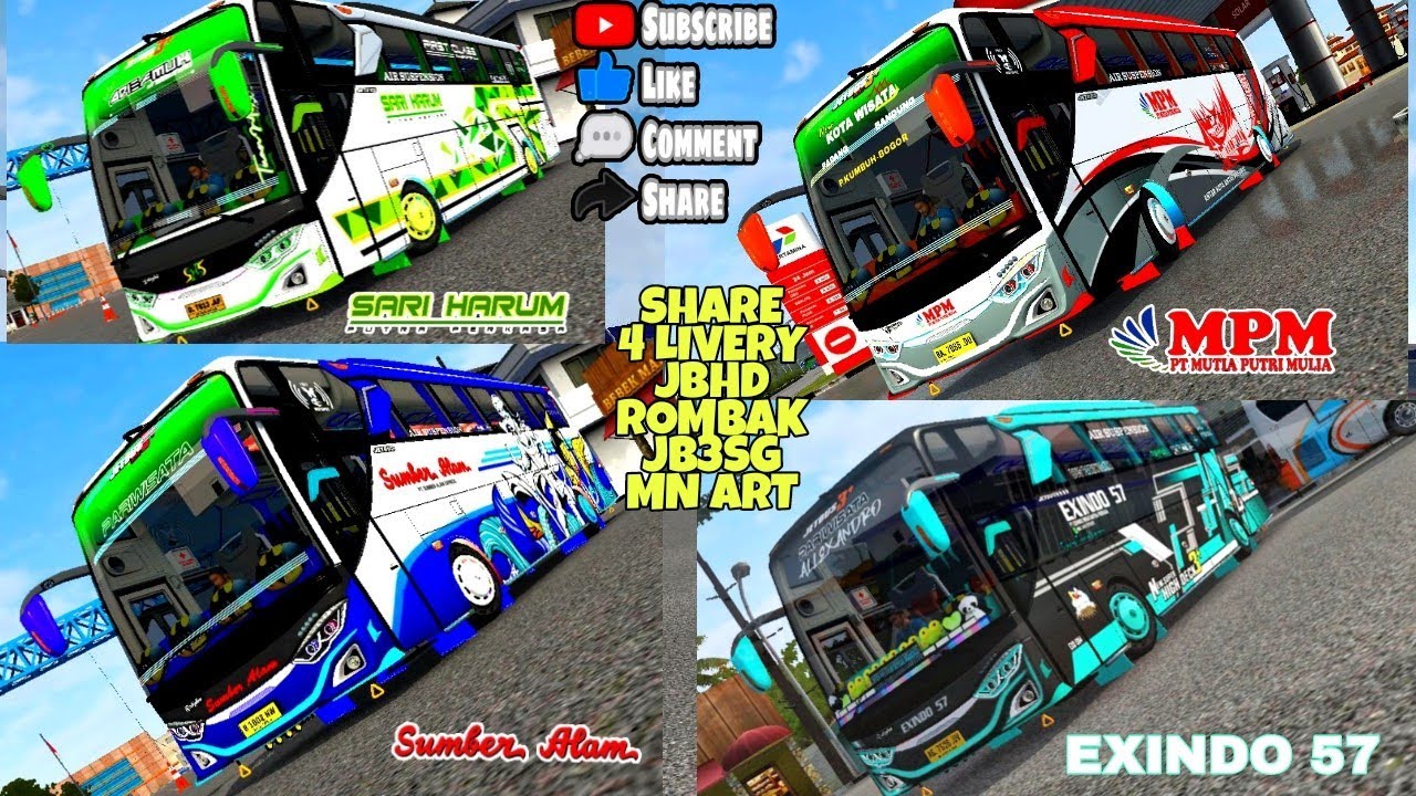 Mod Bussid Terbaru Share 4 Livery Jbhd Rombak Jb3 Single Glass Super