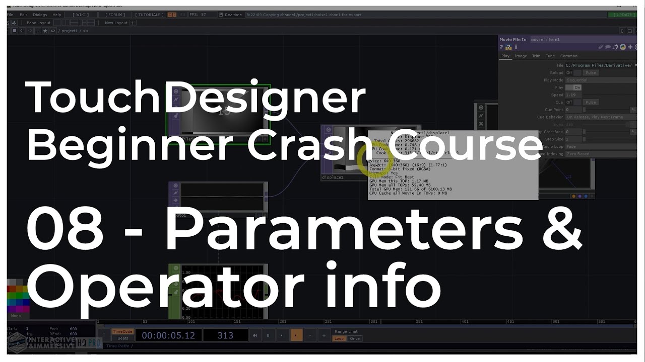 08 Parameters Operator Info Touchdesigner Tutorial Beginner