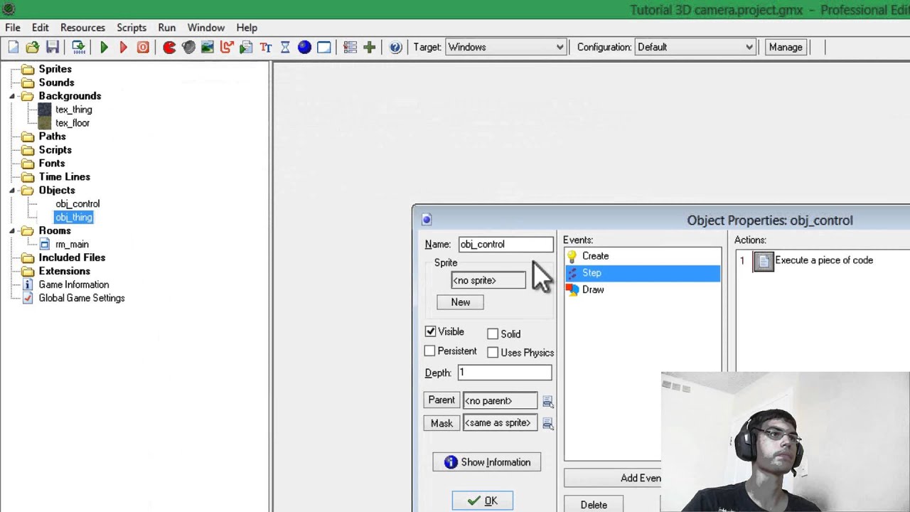 Game Maker 3d Tutorial Fps Camera Youtube