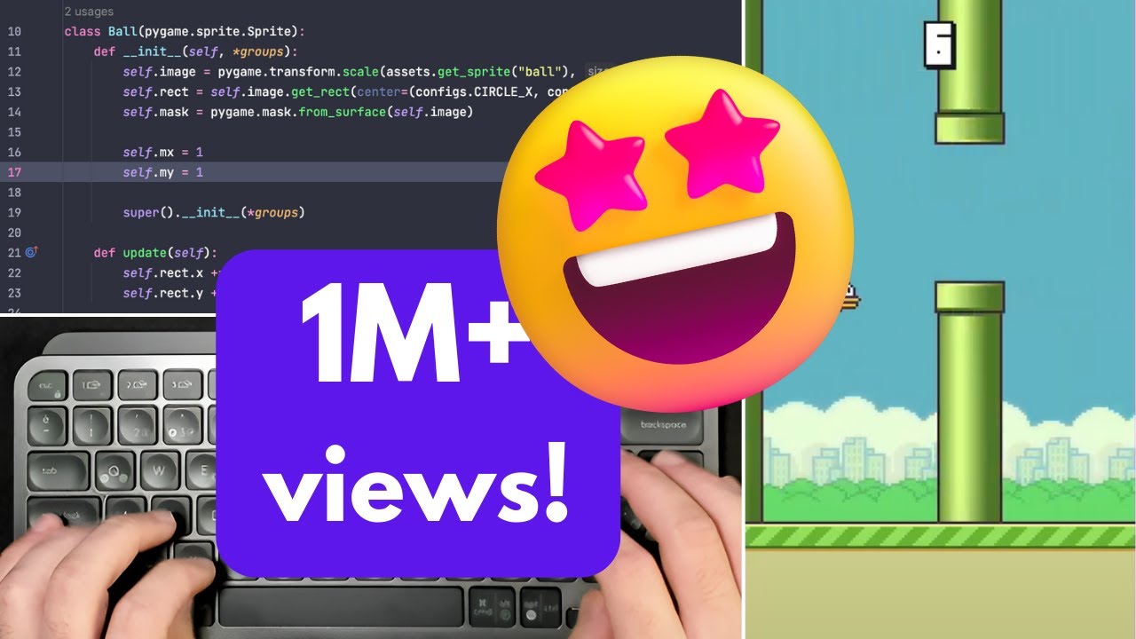 Asmr Programming Flappy Bird 1 2m Youtube