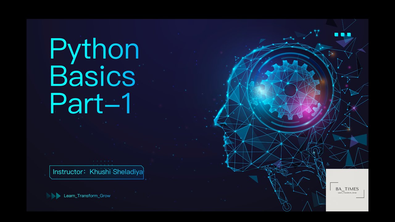 Python Basics Part 1 Youtube