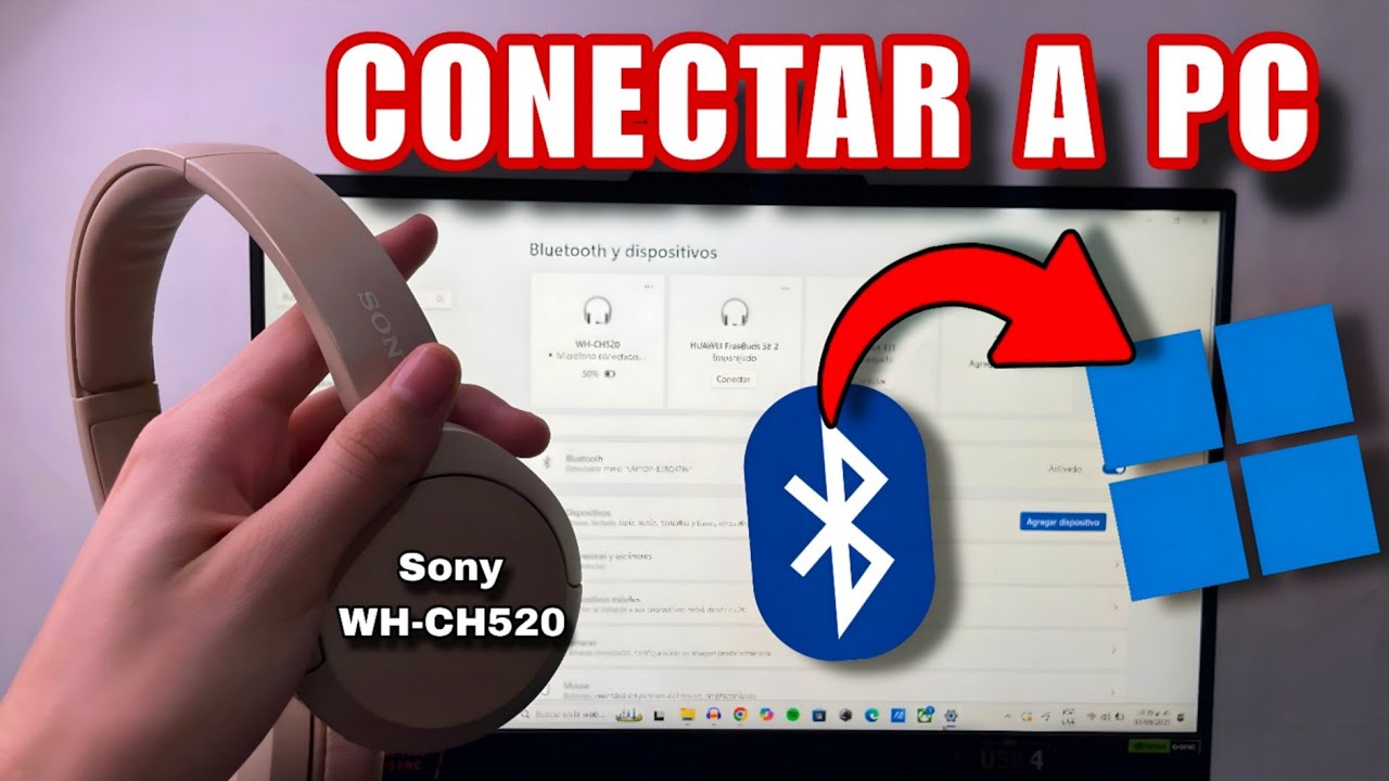 Cómo Conectar Audífonos Sony Wh Ch520 A La Pc Portátil O Computadora