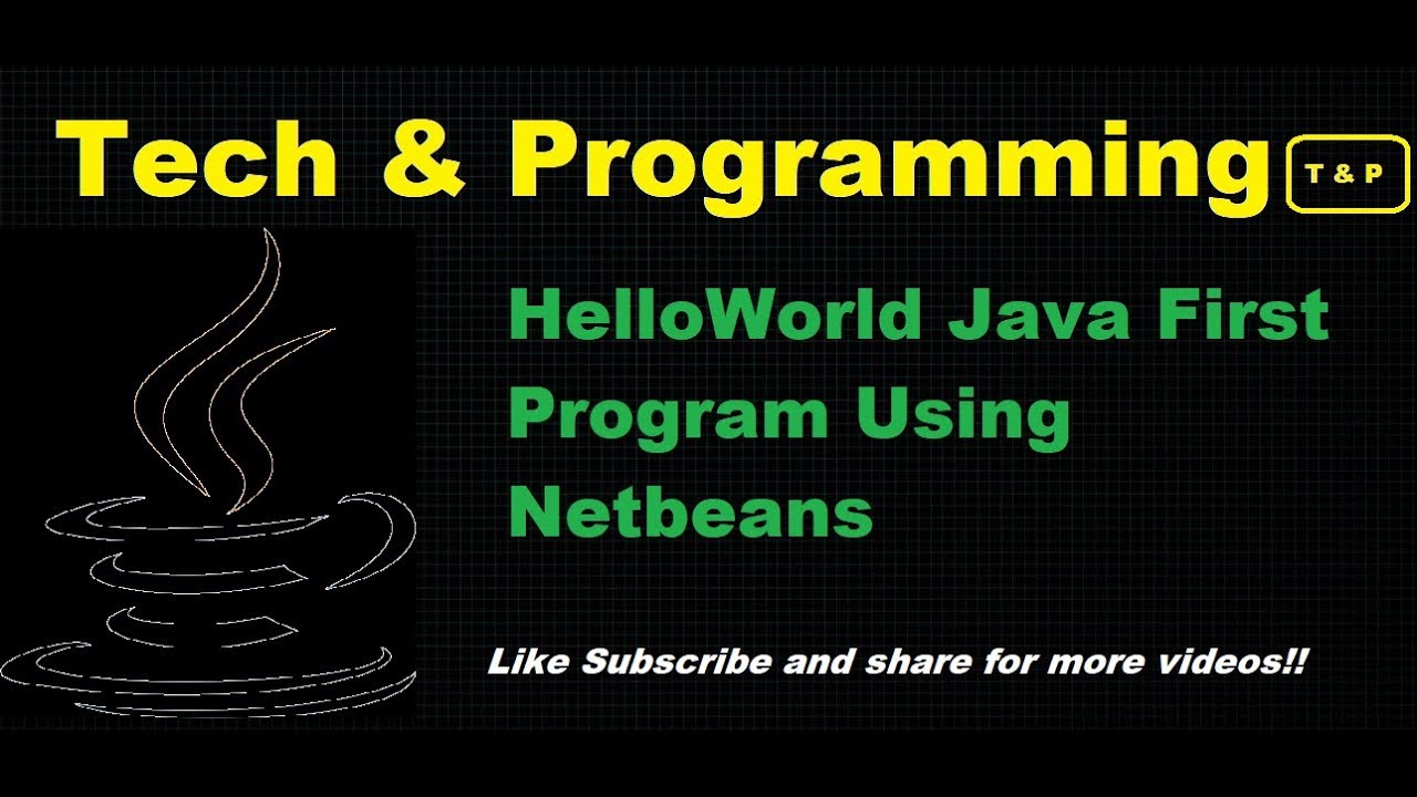 Helloworld Java First Program Using Netbeans Youtube