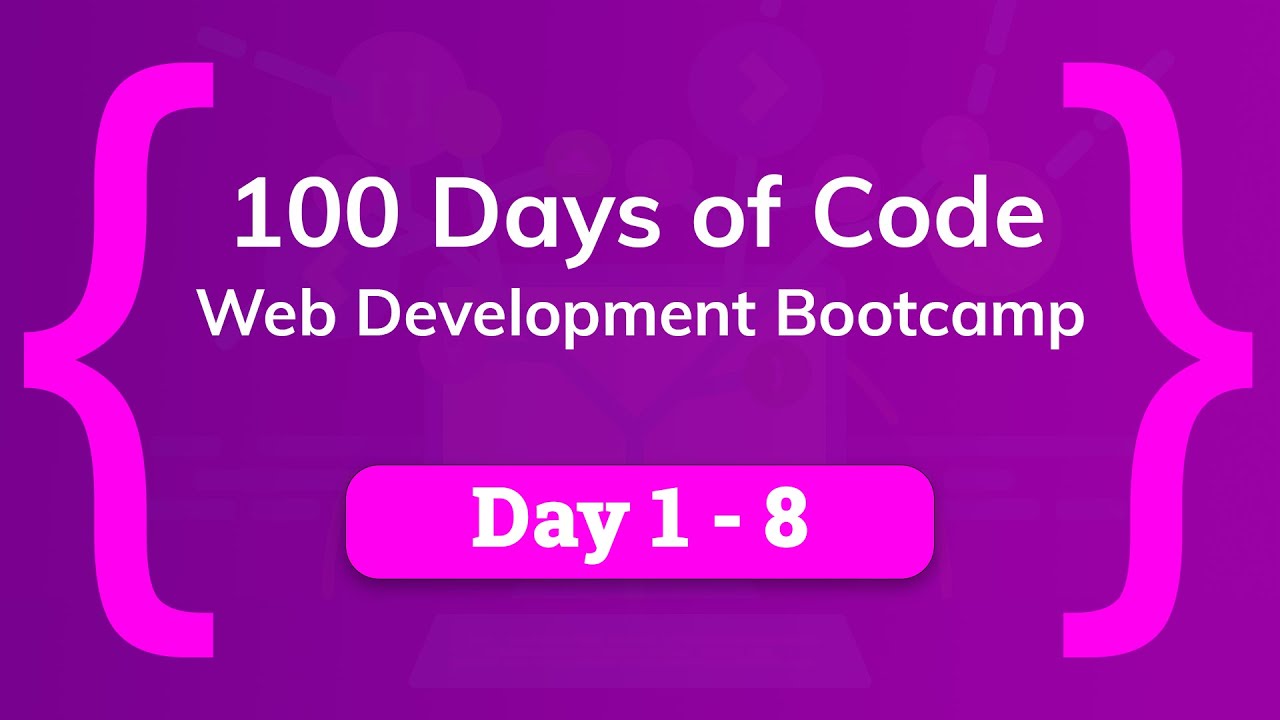 100 Days Of Code Web Development Bootcamp Full Course Day 1 8