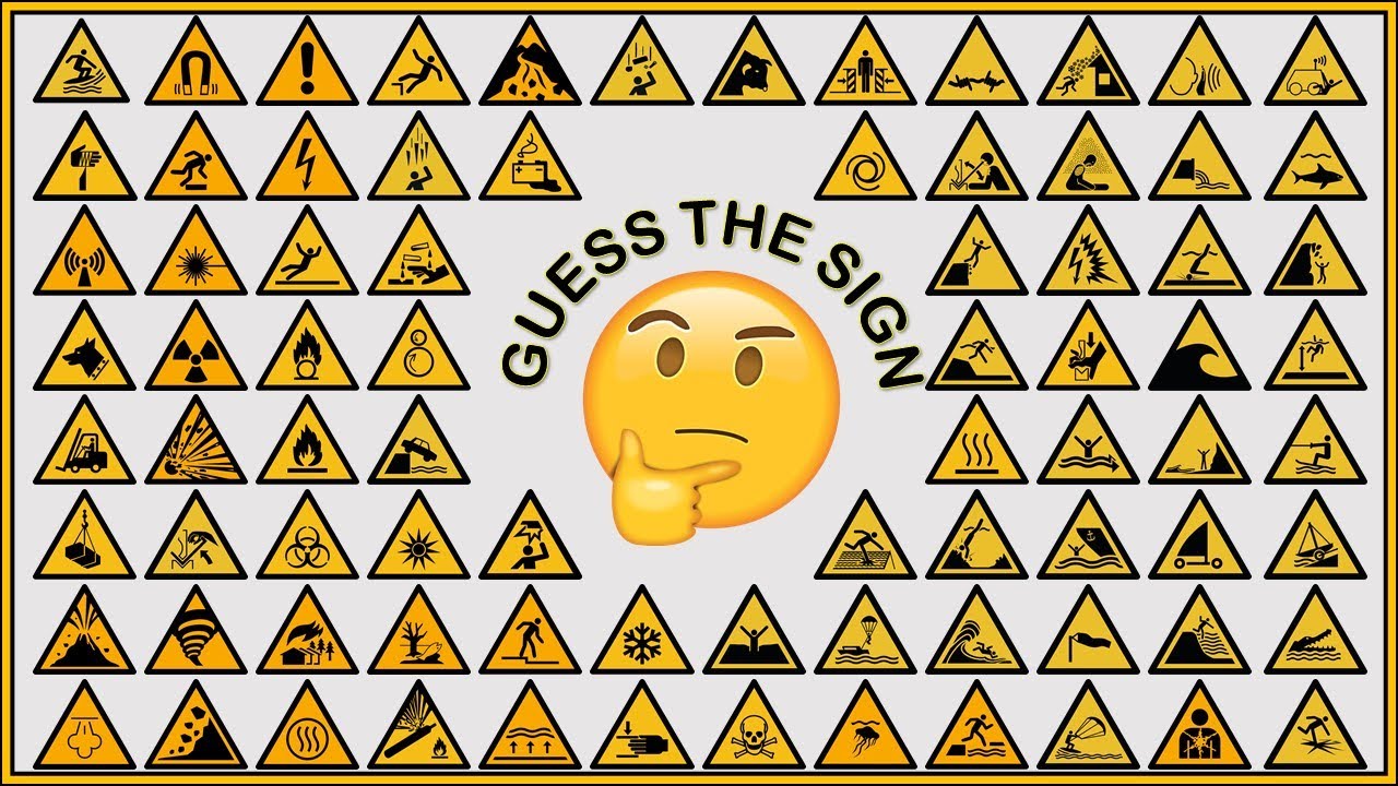 Guess The Warning Safety Sign рџљё Test Your Brain вџ пёџрџ Youtube