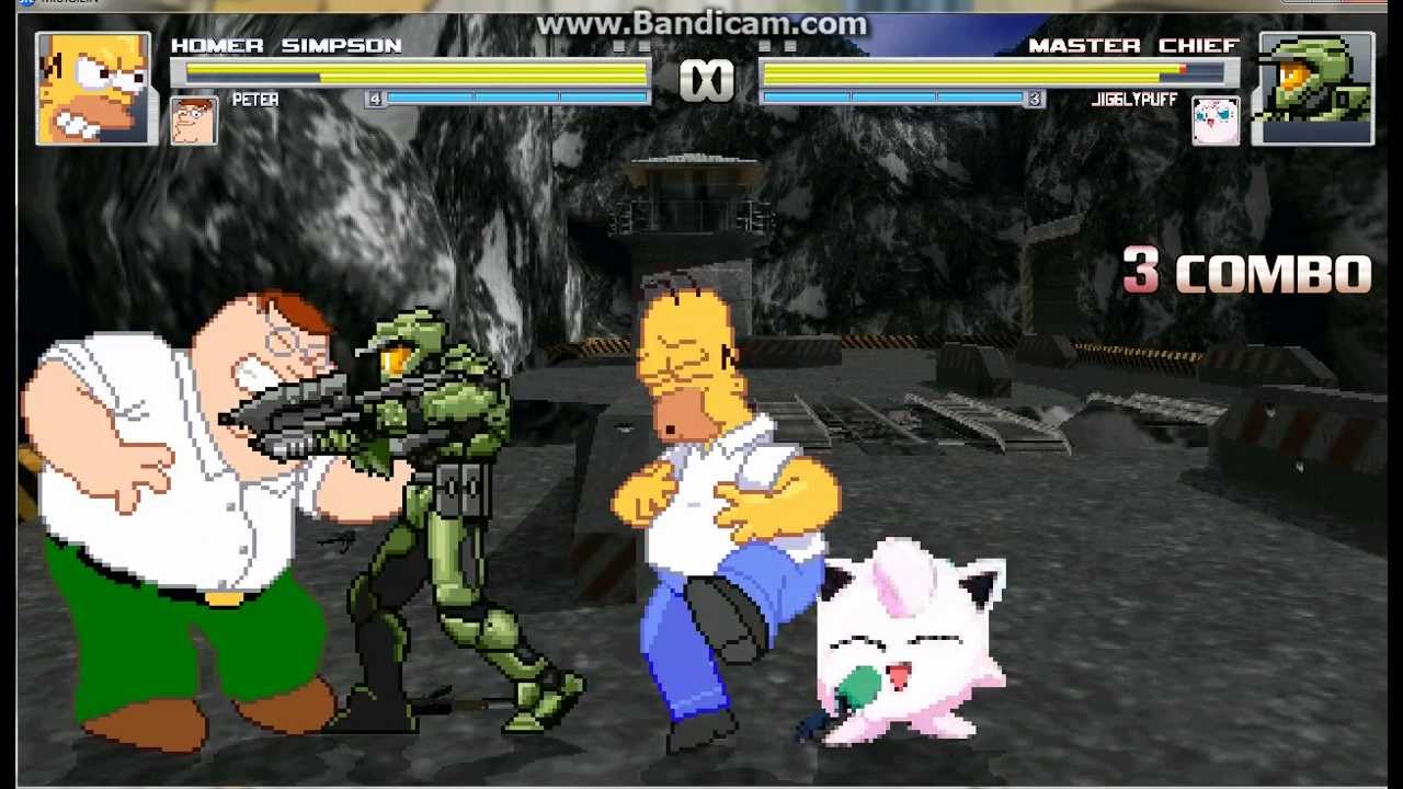 Tms Mugen Battle 9 Homer And Peter Vs Master Chief And Jigglypuff