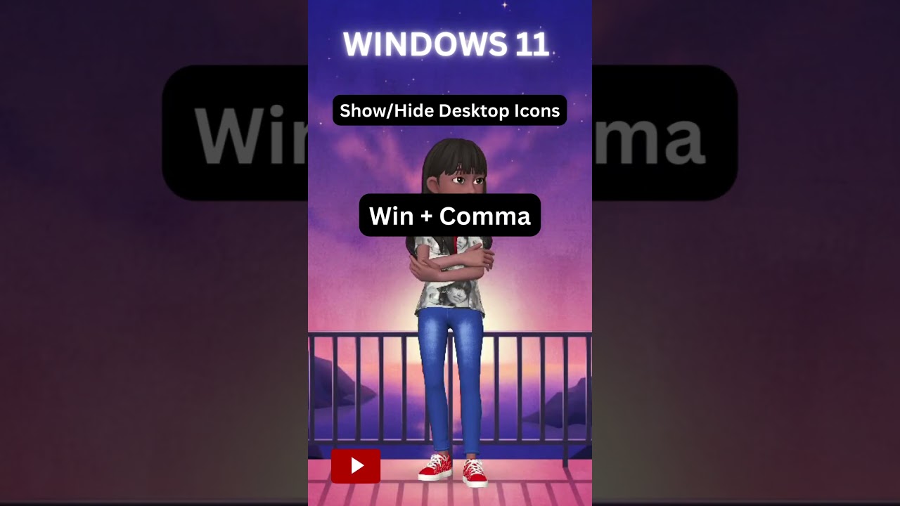 How To Show Hide Desktop Icons In Windows 11 Windows11 Shortcuts