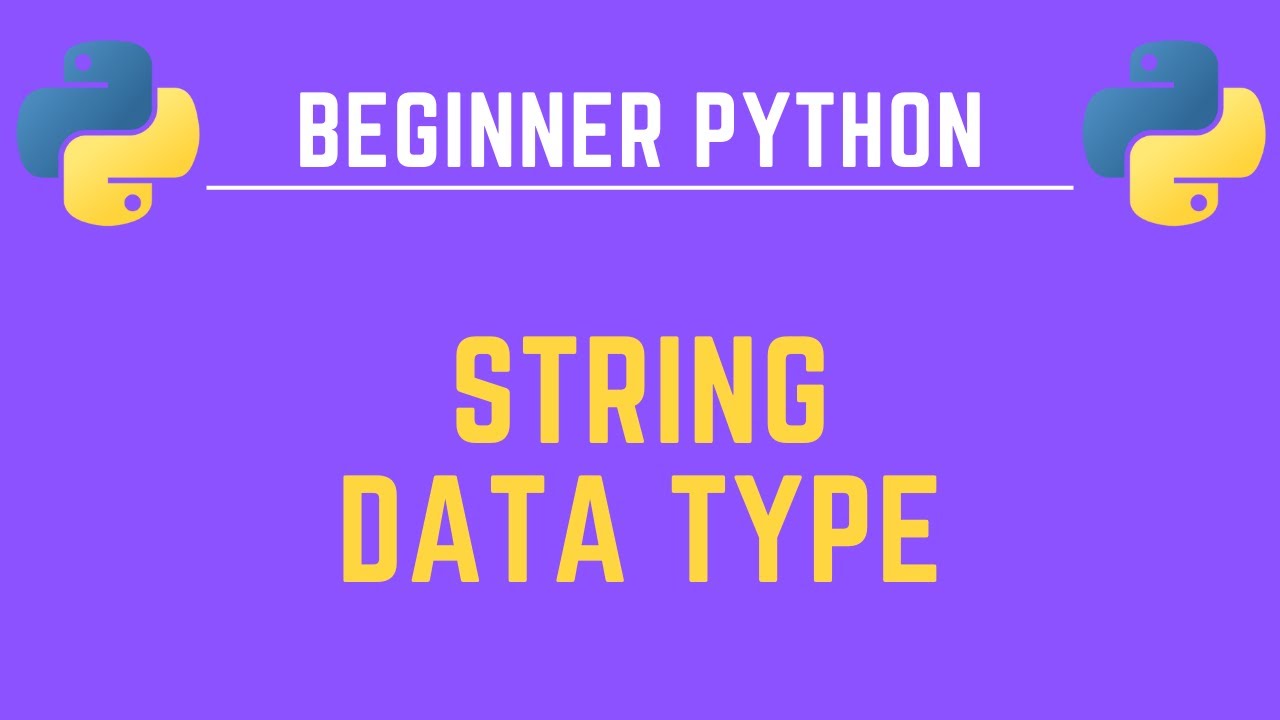 String Data Type In Python Beginner Python Programming Tutorial