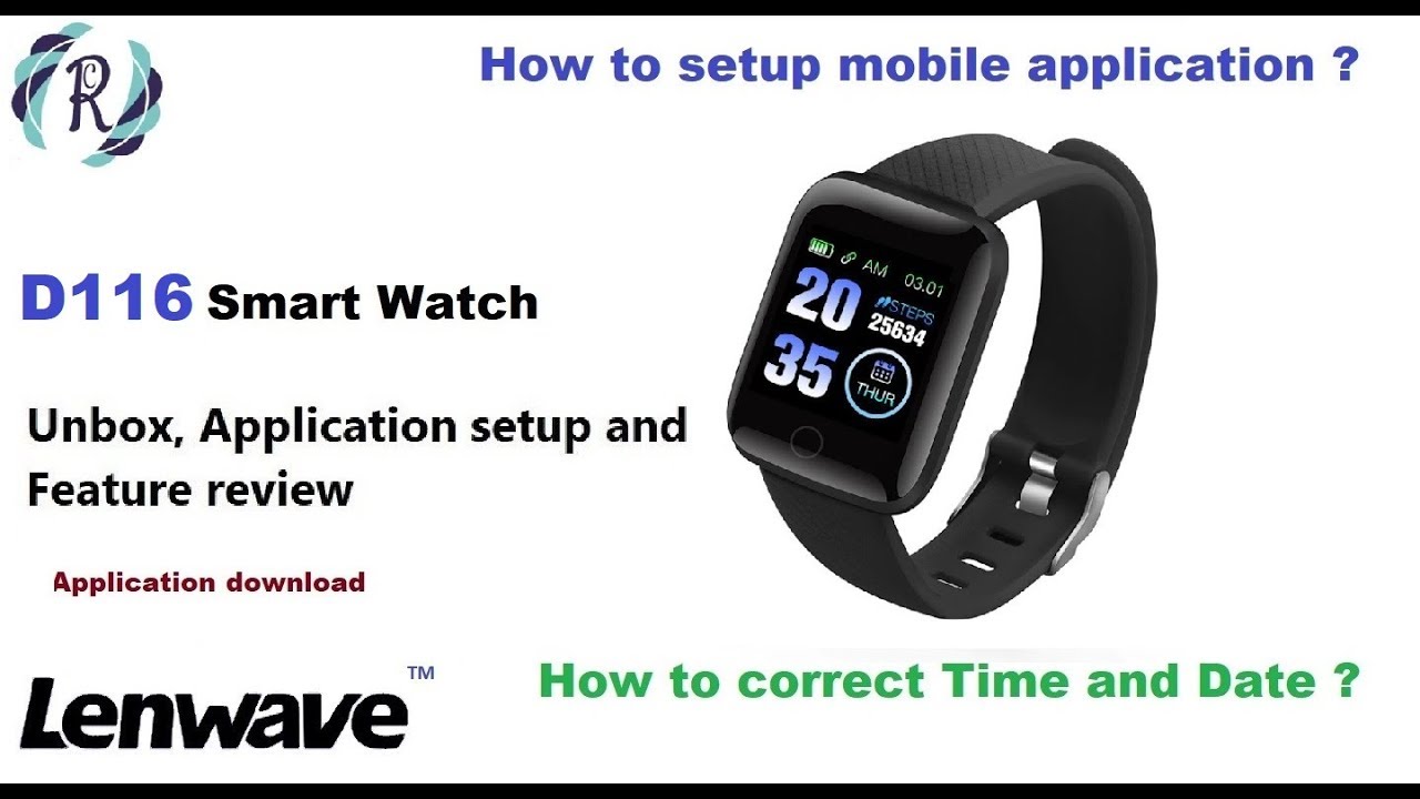 D116 Plus Smart Watch Unboxing Setup Date Time First Time Setup And