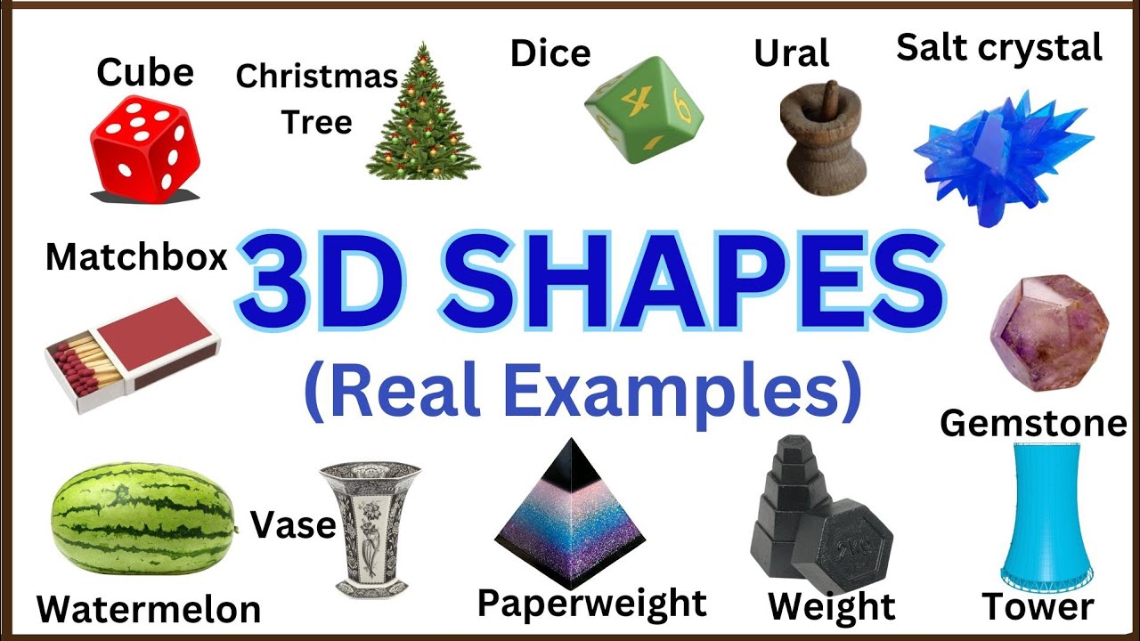 3d Shapes And Their Properties 3d Shapes And Real Life Examples 3d