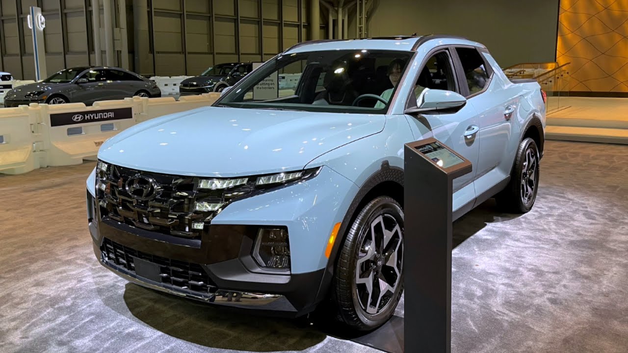 2023 Hyundai Santa Cruz Limited Blue Stone Black Exterior Interior