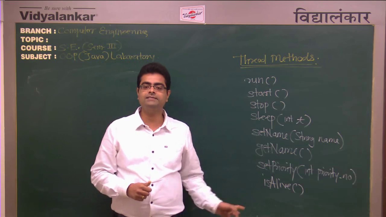 Thread Class Methods In Java Youtube