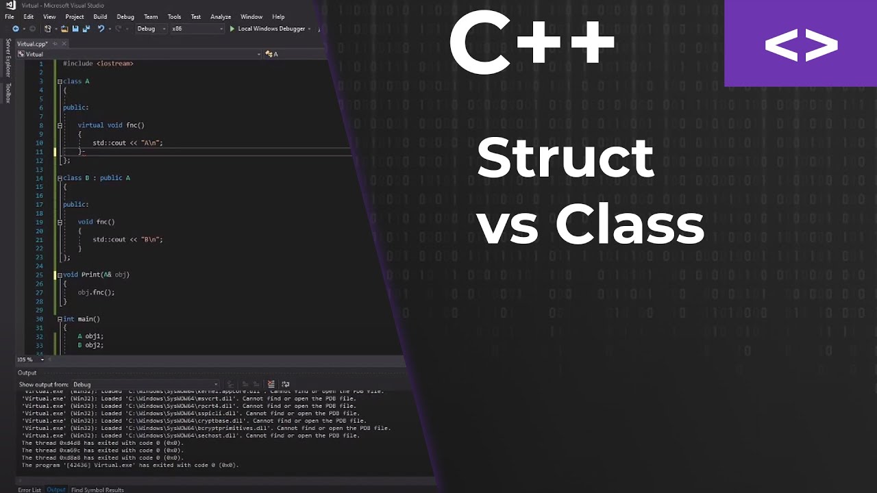 C Struct Vs Class Youtube