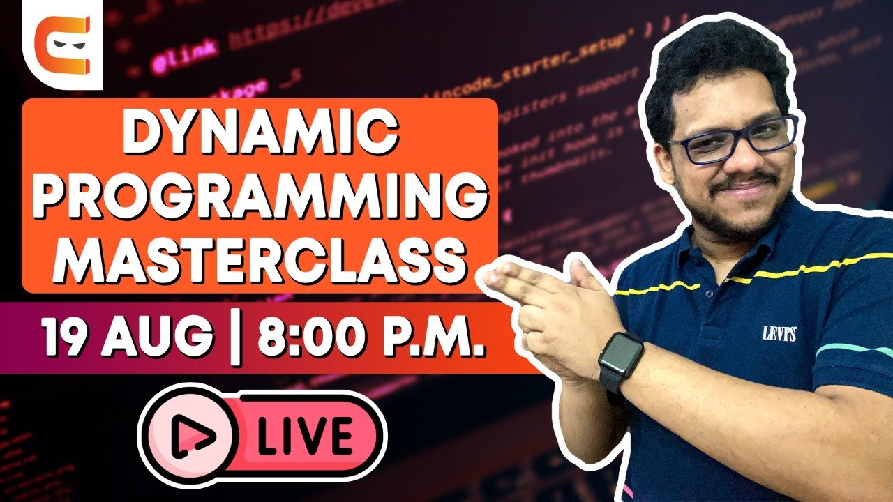 Live Dynamic Programming Masterclass Youtube