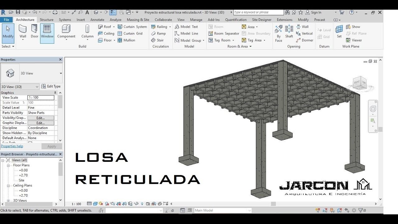 Losa Reticular Nervada Tutorial Revit 2018 Youtube