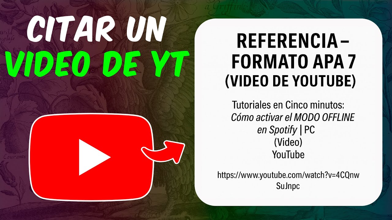 Como Citar Un Vídeo De Youtube En Apa 7 Youtube