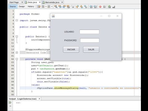 Inicio De Sesion En Java Netbeans Youtube