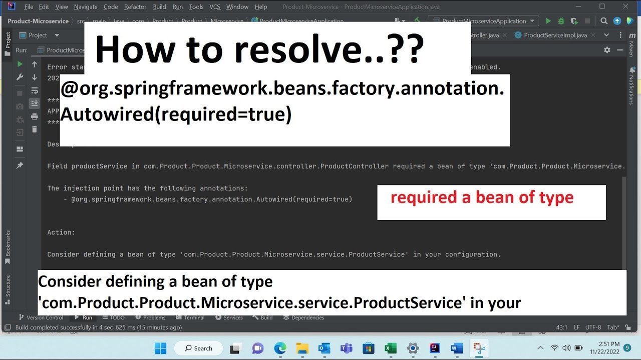 How To Resolve Org Springframework Beans Factory Annotation