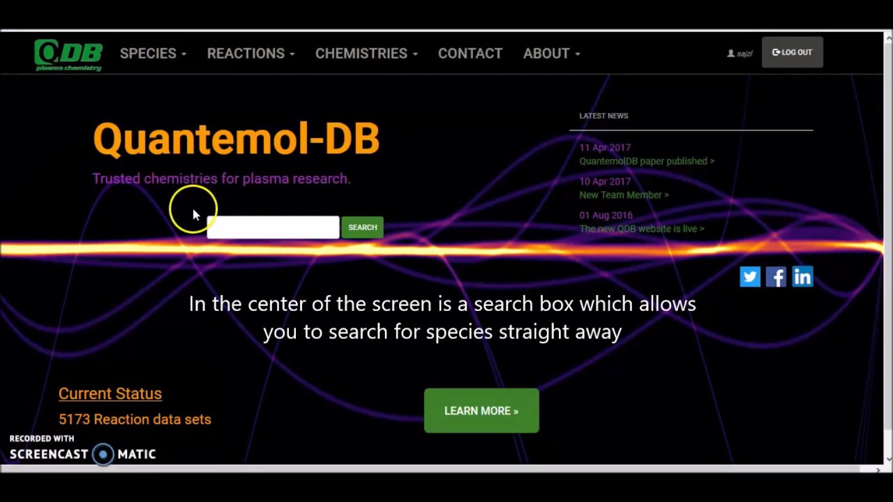 Quantemol Database Qdb Basic Tutorial Youtube