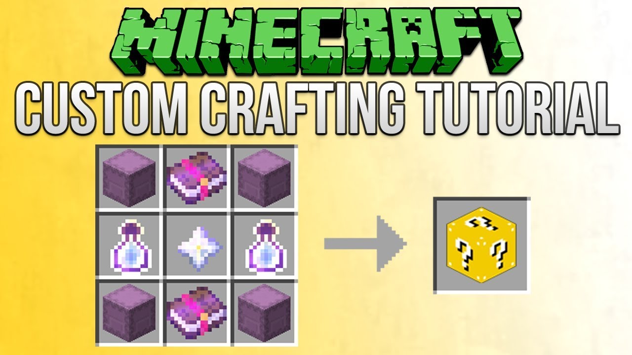 Minecraft 1 13 How To Make Custom Crafting Recipes Tutorial Youtube