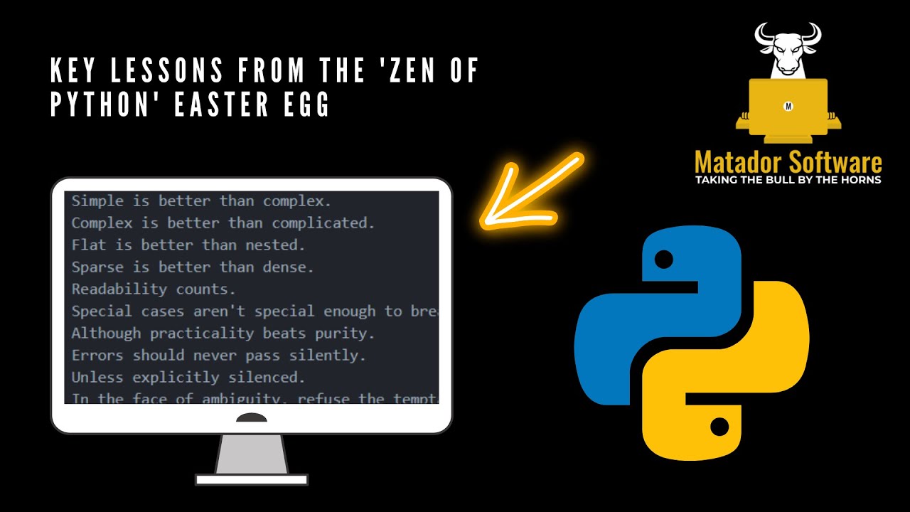 Key Lessons From The Zen Of Python Easter Egg Programming Data Bi