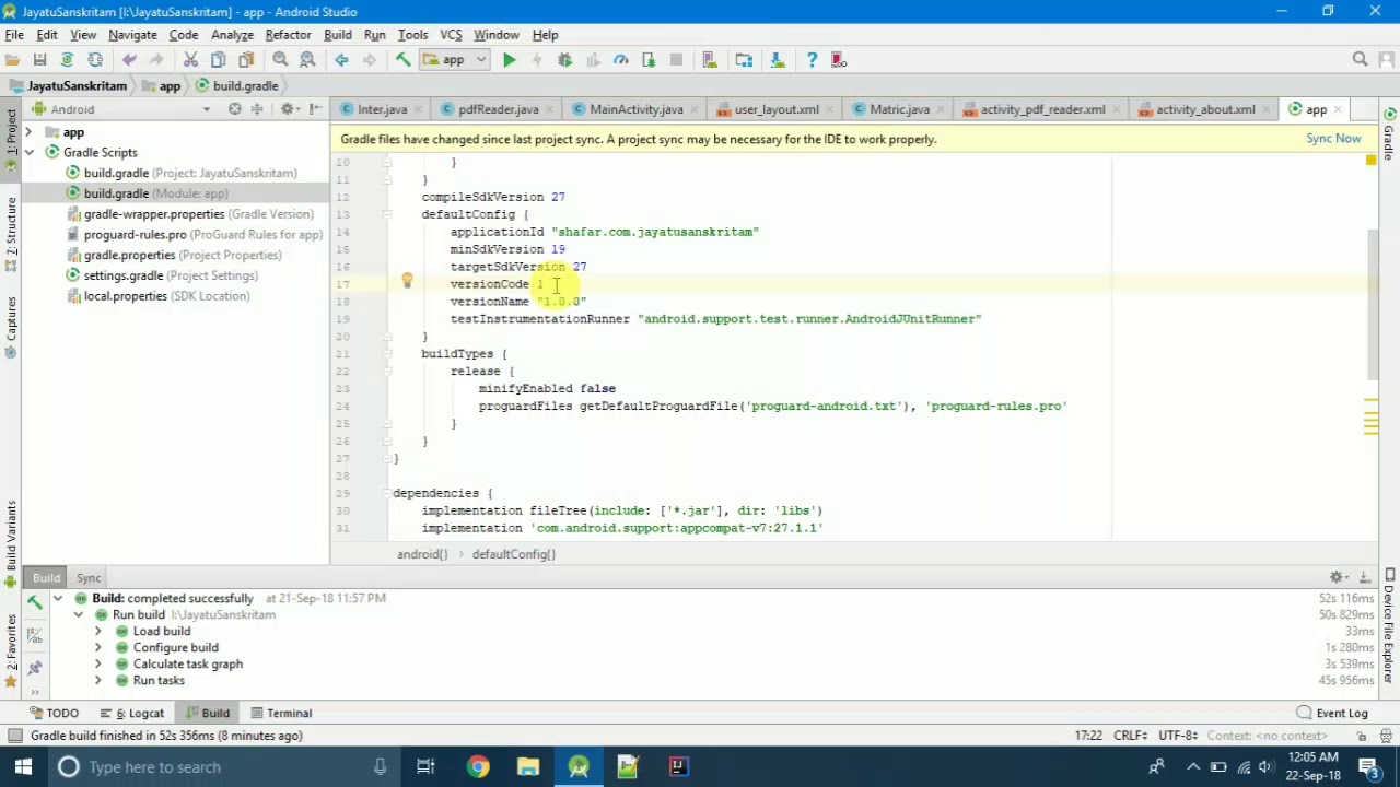 How To Change Version Code Of Android Project In Android Studio