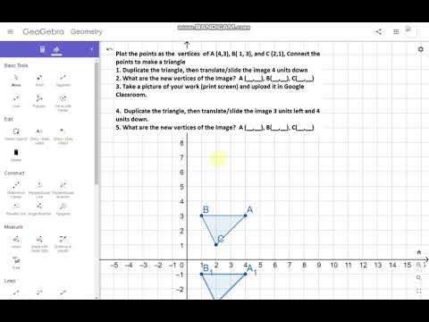 How To Do Translation In Geogebra Youtube