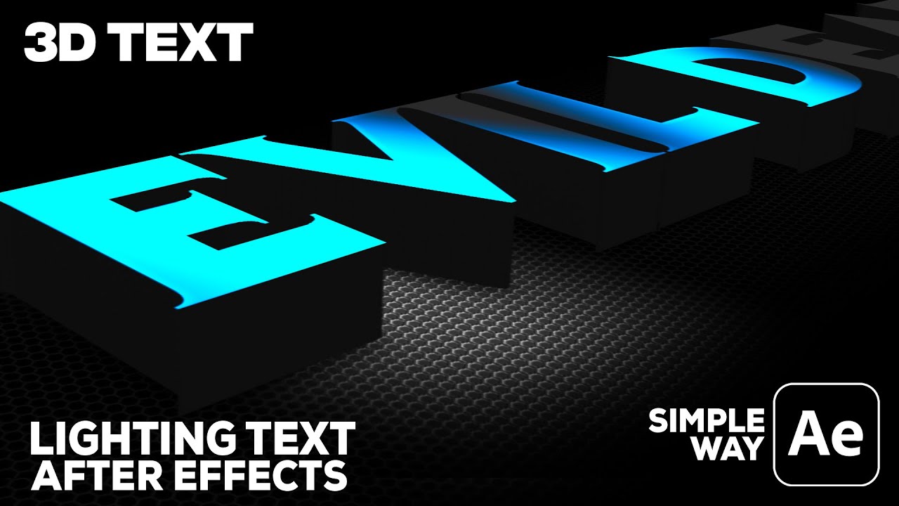 After Effects 3d Text Tutorial No Plugin Youtube