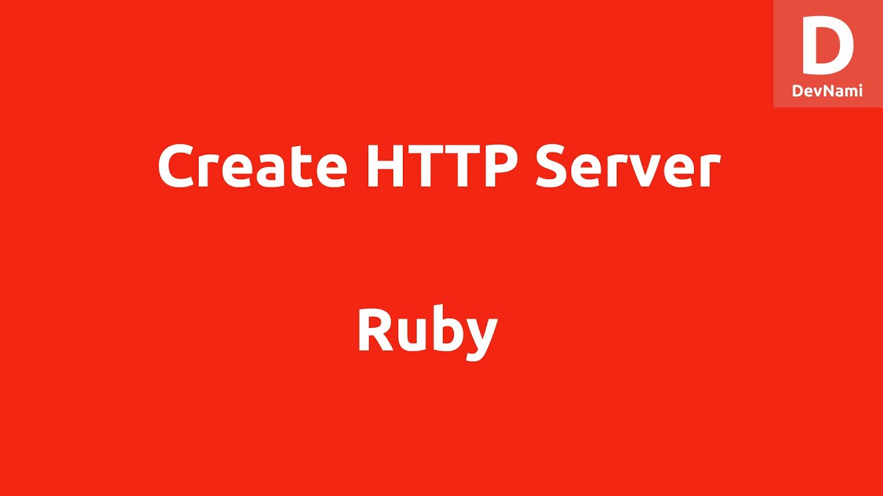 Ruby Create Simple Web Server Youtube