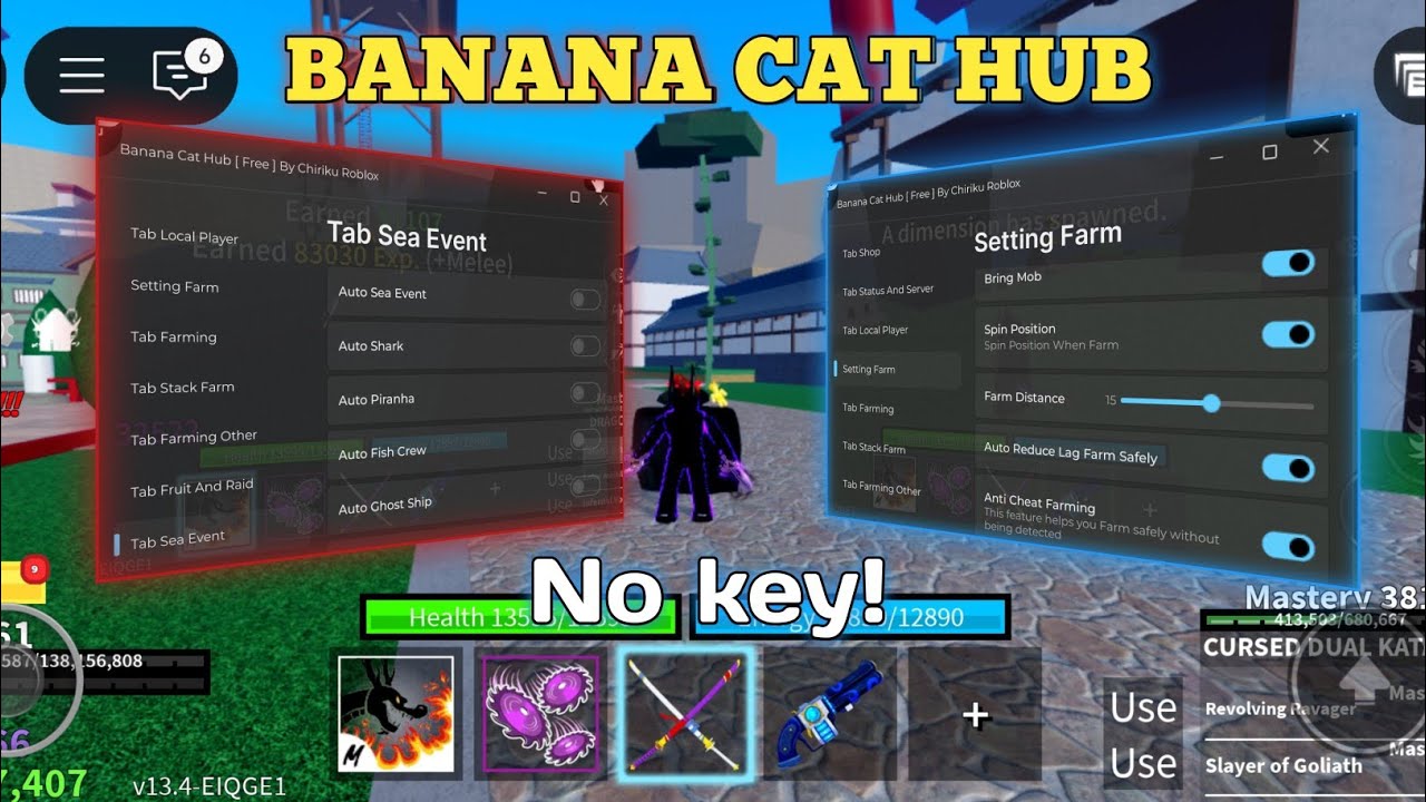 Blox Fruit Script Banana Cat Hub No Key Pastebin Youtube