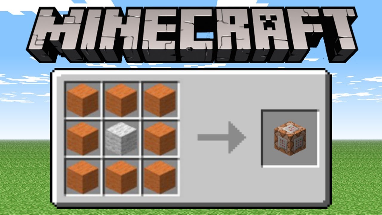 Minecraft Pe How To Craft Command Blocks Youtube