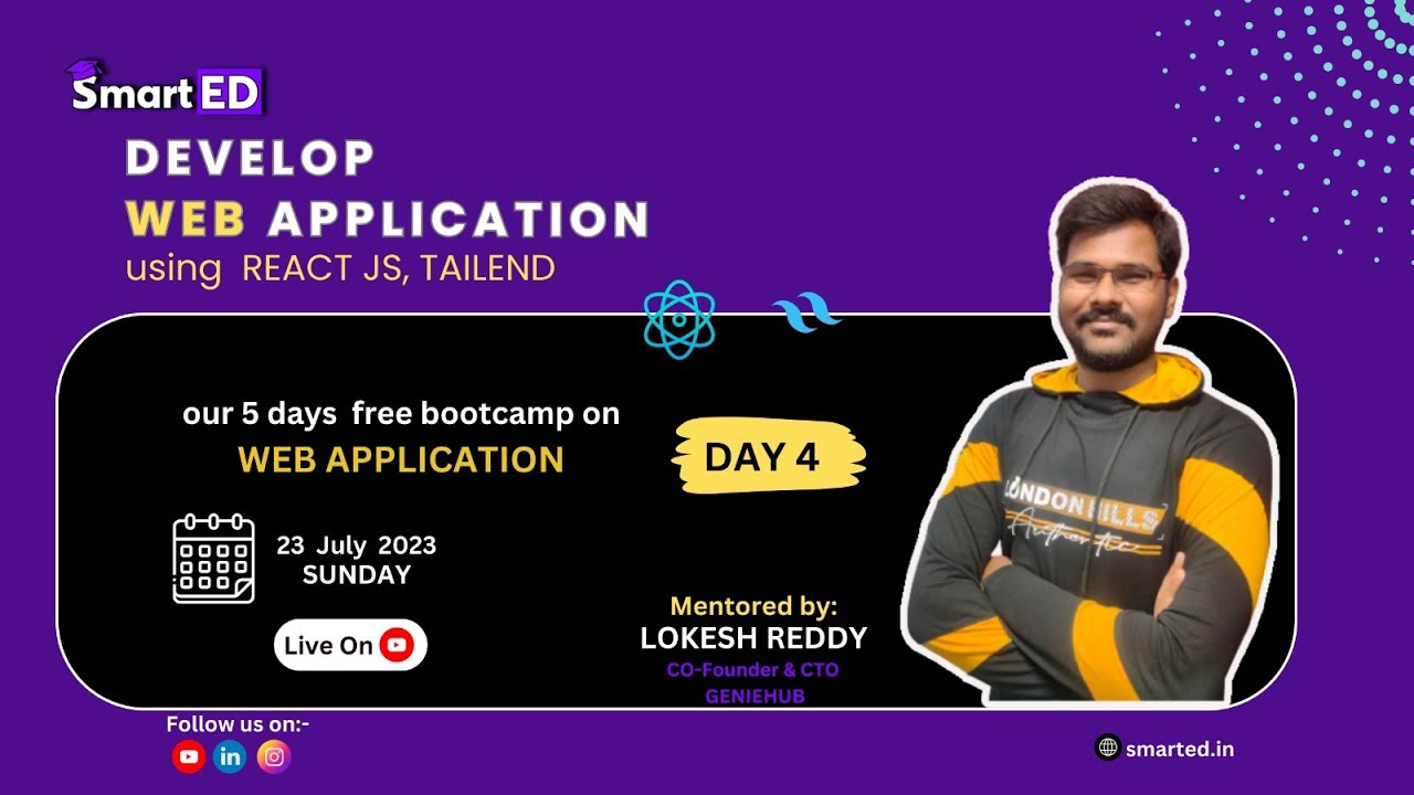 React Js Build A Web Application Day 4 Youtube