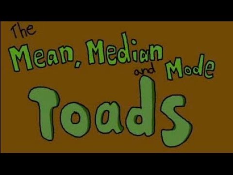Mean Median Mode Toads Youtube