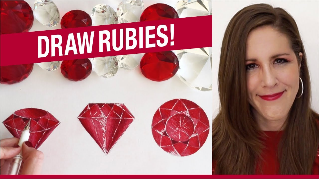 How To Draw A Ruby Red Ruby Drawing Youtube