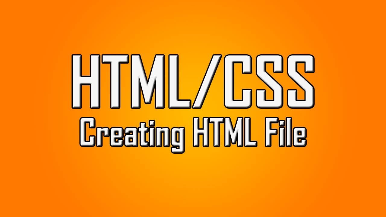 Learn Html Css 1 Setting Up The Html File 1080p Youtube