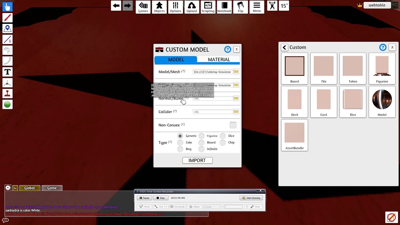 Tutorial Importing Static Objects Into Table Top Simulator Youtube