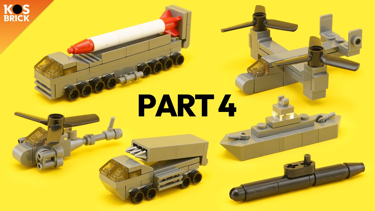 Lego Military Mini Vehicles Part 4 Tutorial Youtube