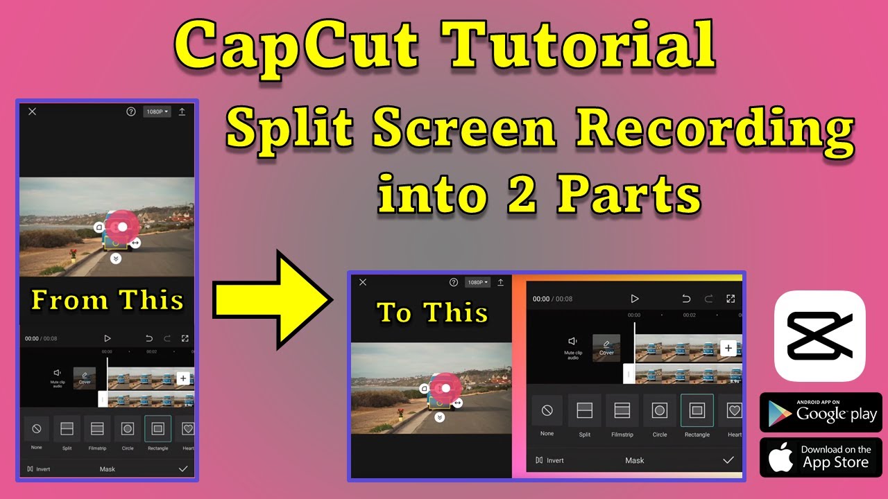 How To Split Screen Recording In 2 Parts Capcut Tutorial Android Or
