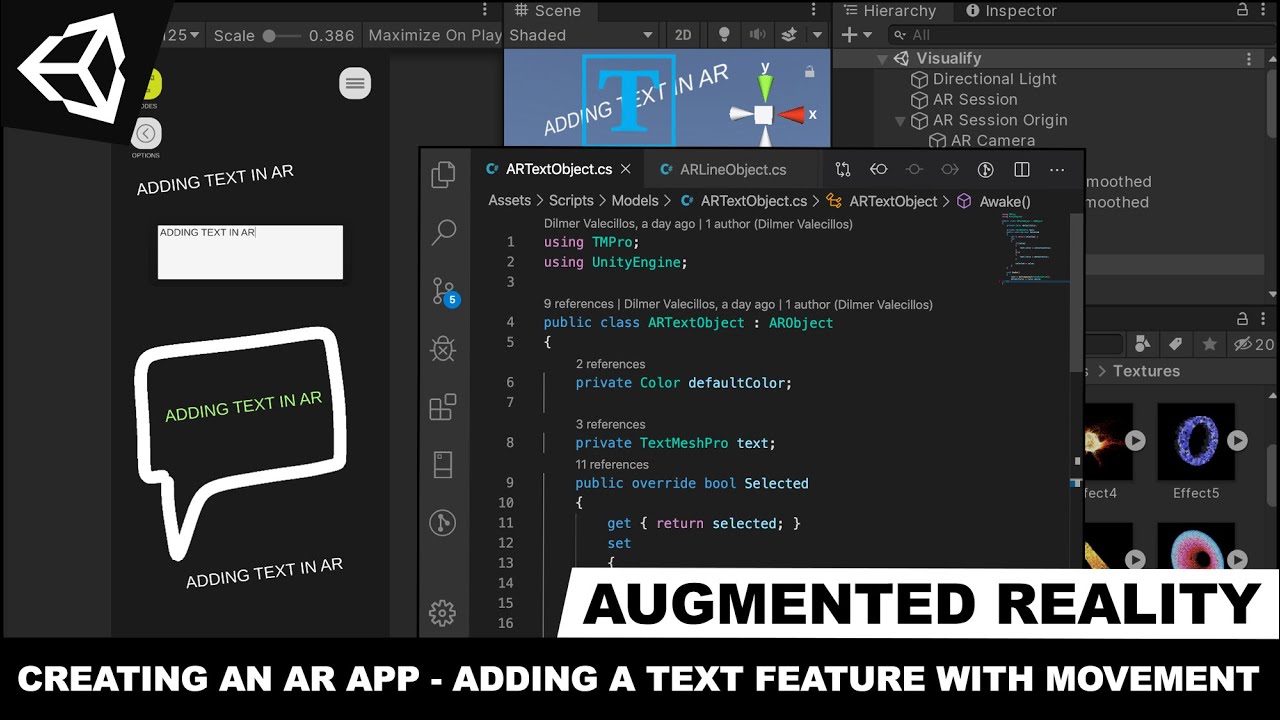 Unity3d With Ar Foundation Creating An Ar App And Adding A Text