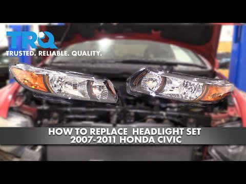 How To Replace Headlight Set 2007 2011 Honda Civic Youtube