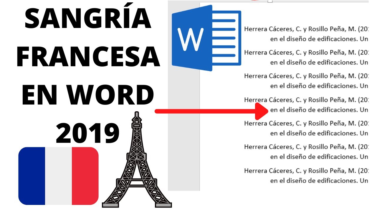 Cómo Aplicar Sangría Francesa En Word 2019 Youtube