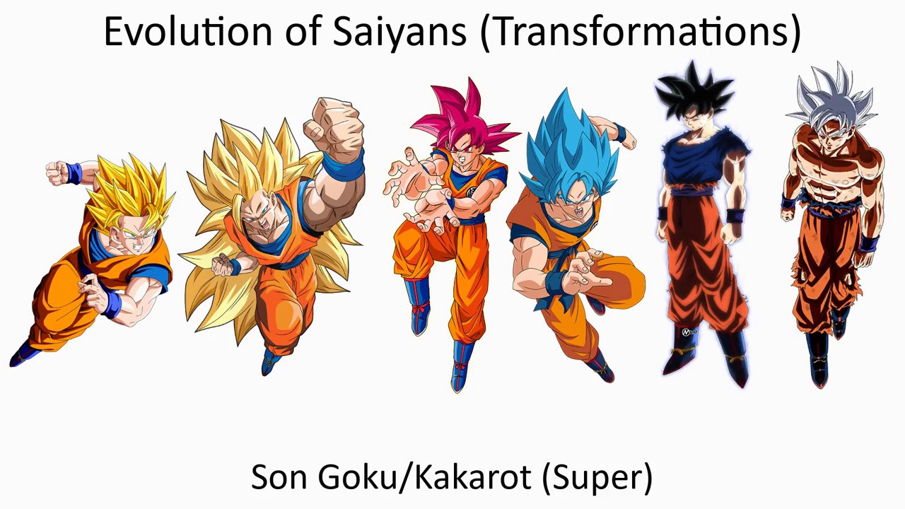 The Evolution Of Saiyans Transformations Dragon Ball Z Gt Super Hd