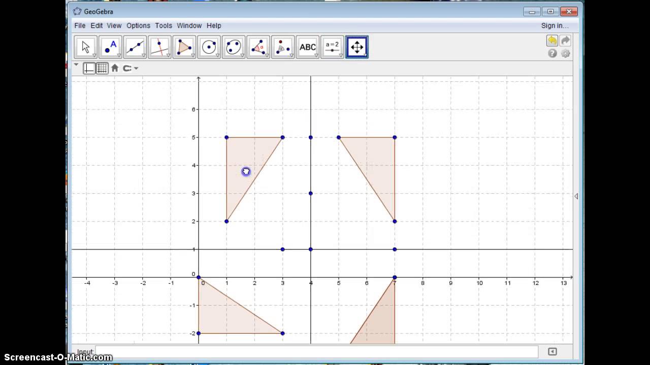 Reflection Rotation Translation Geogebra Youtube